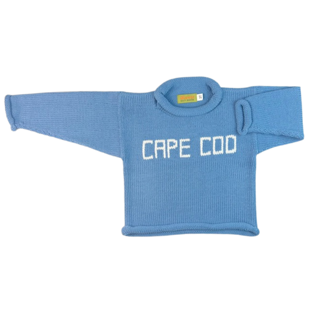 Roll Neck Cape Cod Sweater Chambray – Caline for Kids